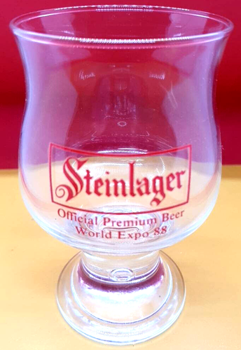 STEINLAGER - FAT CHALICE -Beer Glasse 350 ml- Vintage -NEW - WORLD EXPO ...