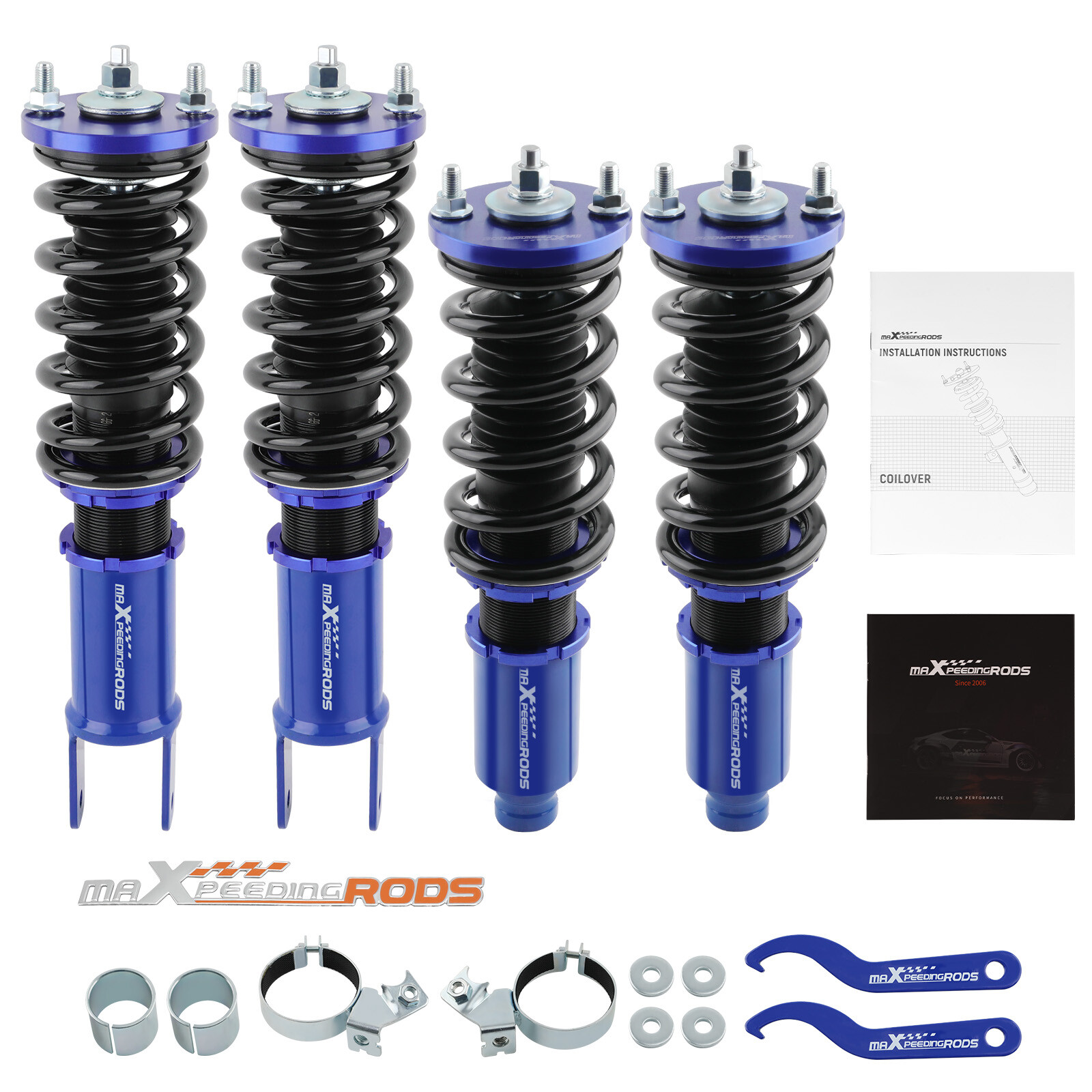 Front + Rear Street Coilovers Lowering Kit For Honda Civic 92-00 ...