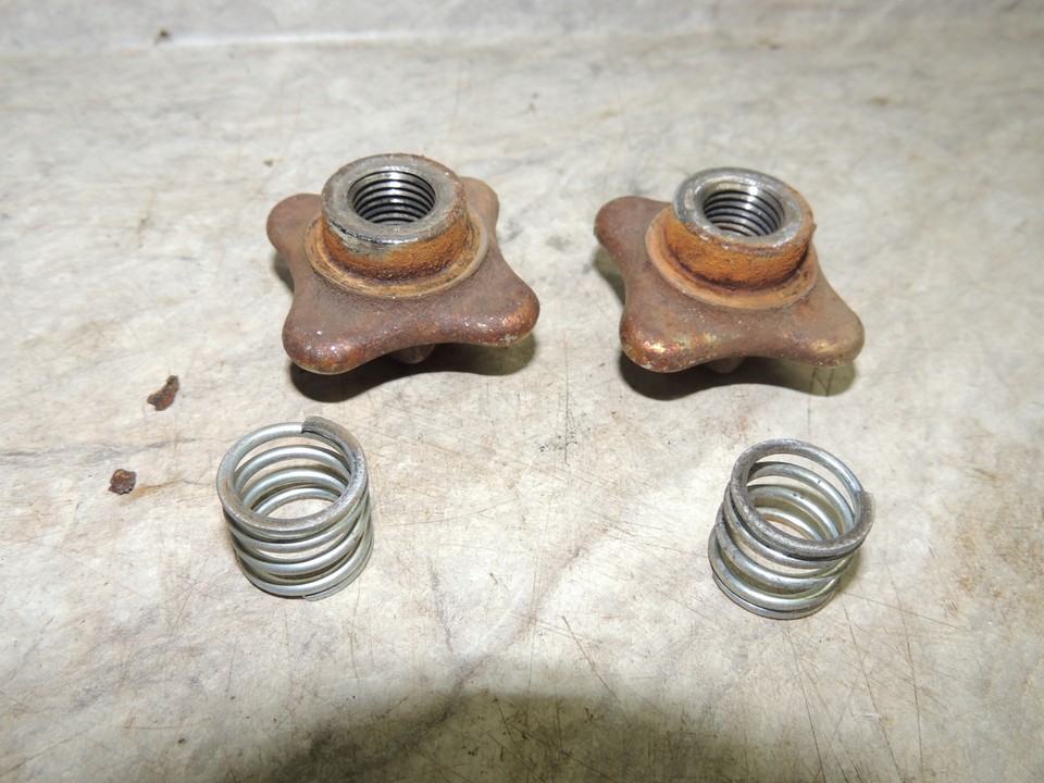 Kawasaki KV75 Handlebar Holder Knob Nuts w/ Springs, 46129001, 1971 ...