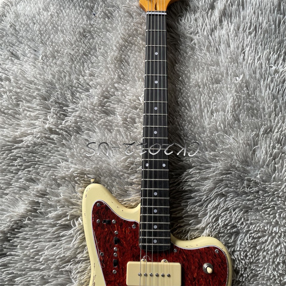 Vintage White Performer Jazzmaster Relic Electric Guitar P90 Pickup ...