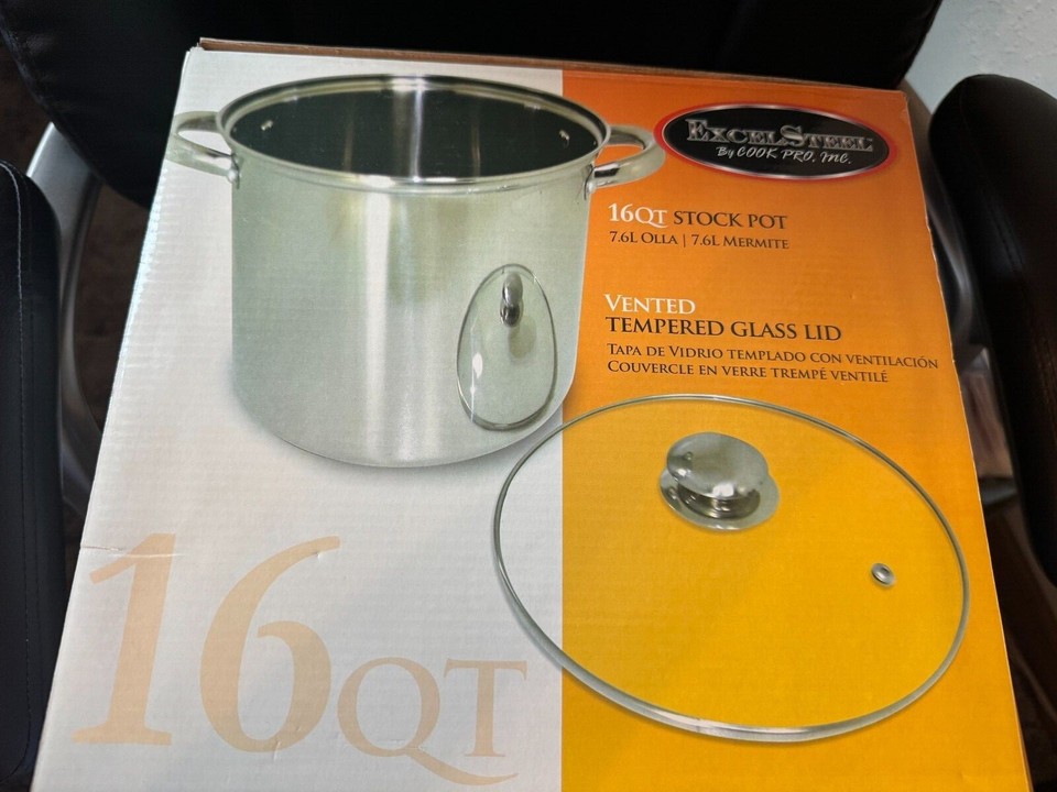 Excel Steel 16 QT Stainless Steel Stock Pot | eBay