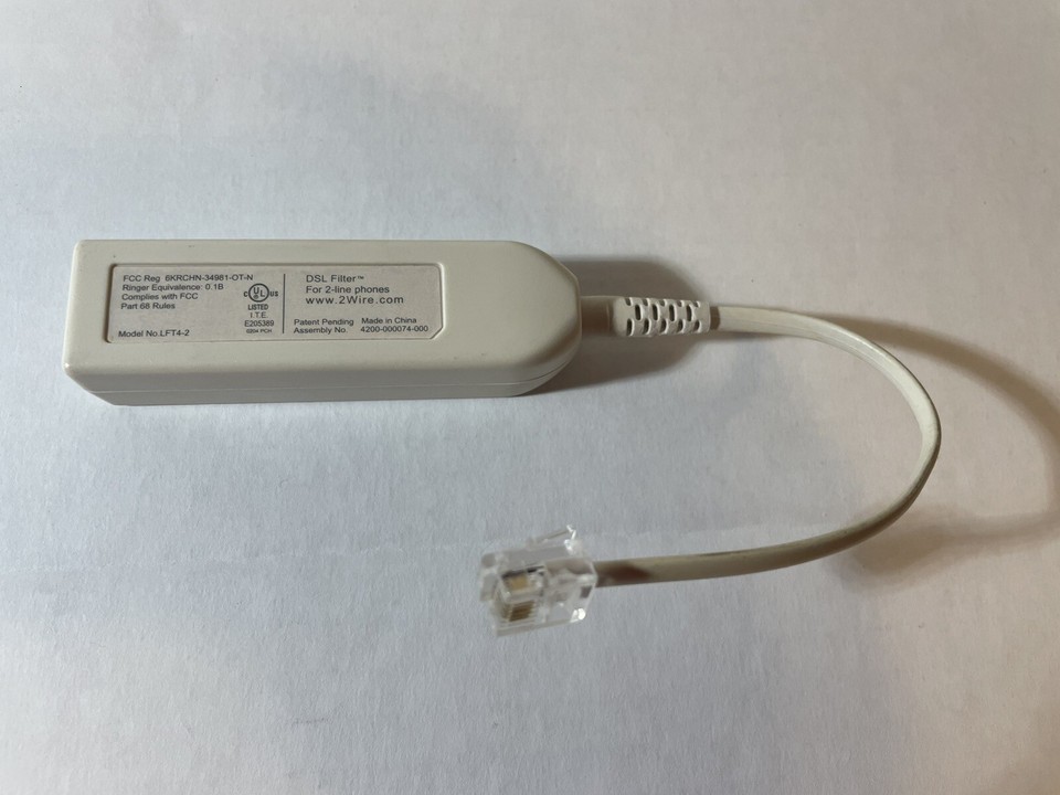 2Wire DSL Filter for 2-Line Phones LFT 4-2 | eBay