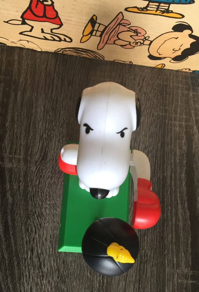 Vintage Peanuts Snoopy & Woodstuck The Champ Plastic Wind-up Aviva Toys ...