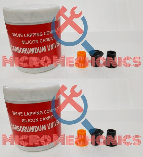 2x CARBORUNDUM Silicon Carbide Valve Lapping Compound 400g COARSE Grade ...