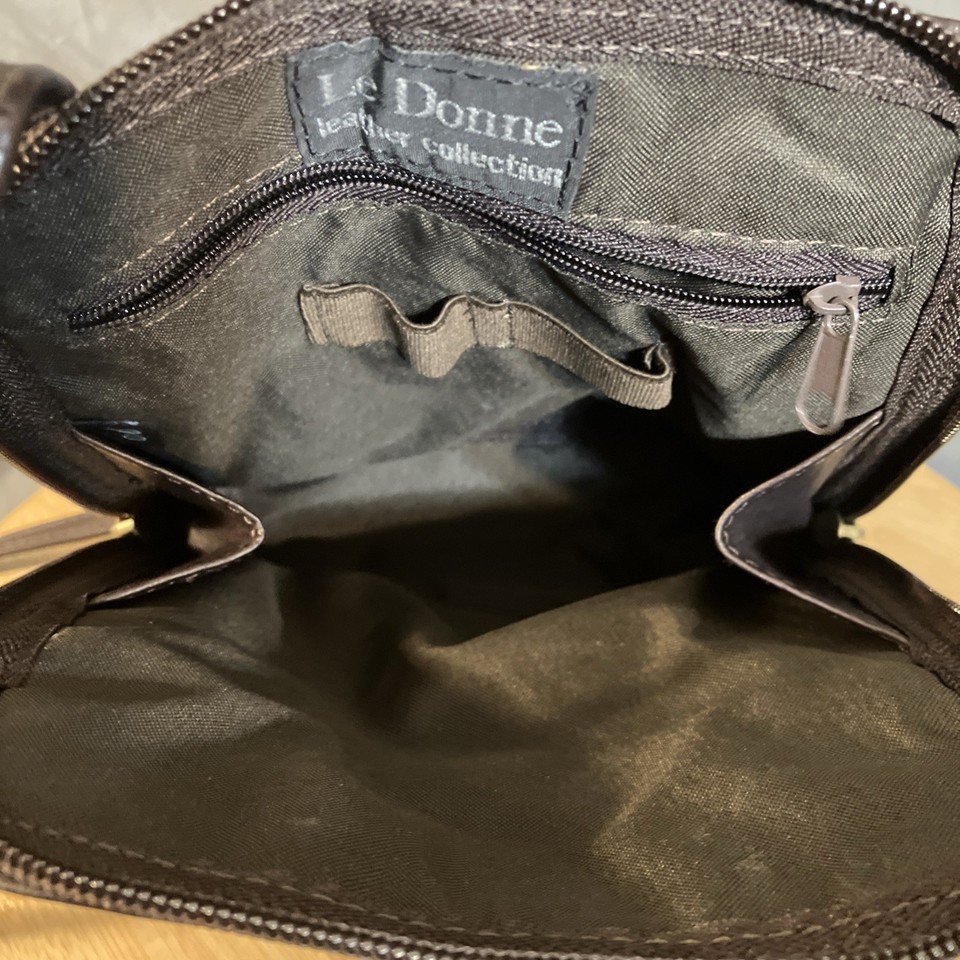 Le Donne Leather Telluride Crossbody Bag Purse in Brown | eBay