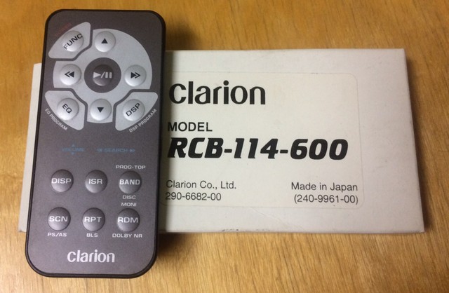 Clarion Rcb-114-600 Wireless Remote Control for Drx7475 Drx6475 ...