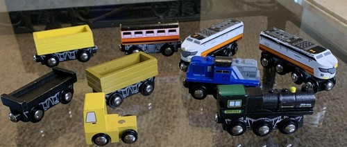 9 Toys R Us Wood Train & Freight Car Imaginarium Works w/ Thomas ...