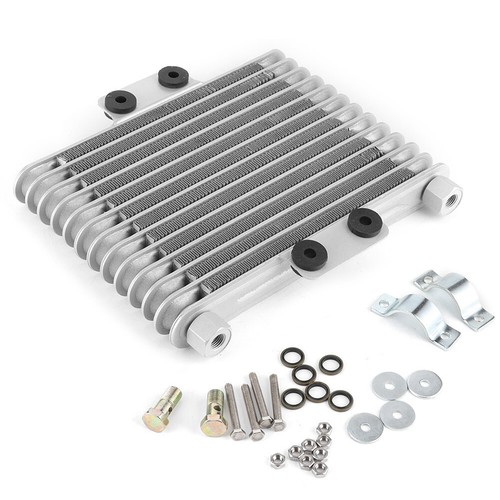 13 Row Motorcycle Engine Oil Cooler Cooling Radiator 125-250CC Silver ...
