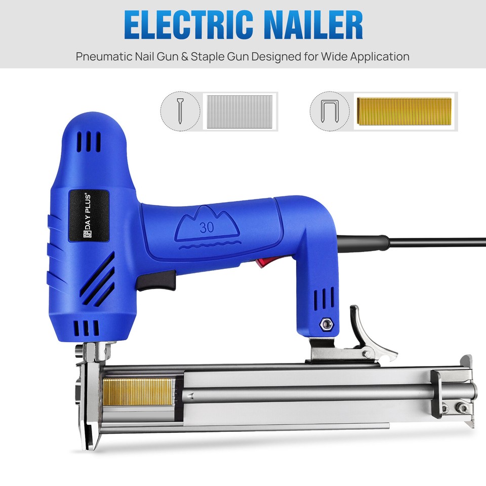 NEW! 2025 Nail Gun & Staple Gun Corded Electric Heavy Duty Stapler ...
