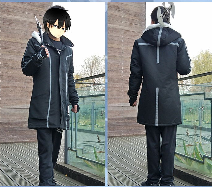Sao Sword Art Online Kirito Kazuto Kirigaya Coat Jacket Cosplay Costume ...