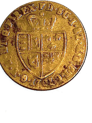 TOKEN 1701 BRASS - SPADE HALF GUINEA. GAMING TOKEN OF KING GEORGE 111 ...