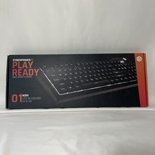CyberPowerPC KB-161-306 Wired Gaming Keyboard 01 Nohi White LED Backlit ...