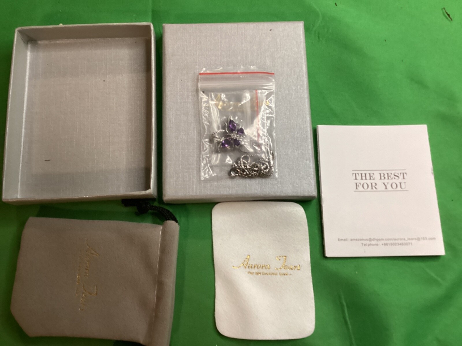 Aurora Tears 925 Sterling Silver Purple Butterfly Pendants Women Crystal Butt... | eBay