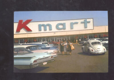 KMART STORE SHOPPING CENTER PARKING LOT VOLKSWAGEN BUG POSTCARD COPY | eBay