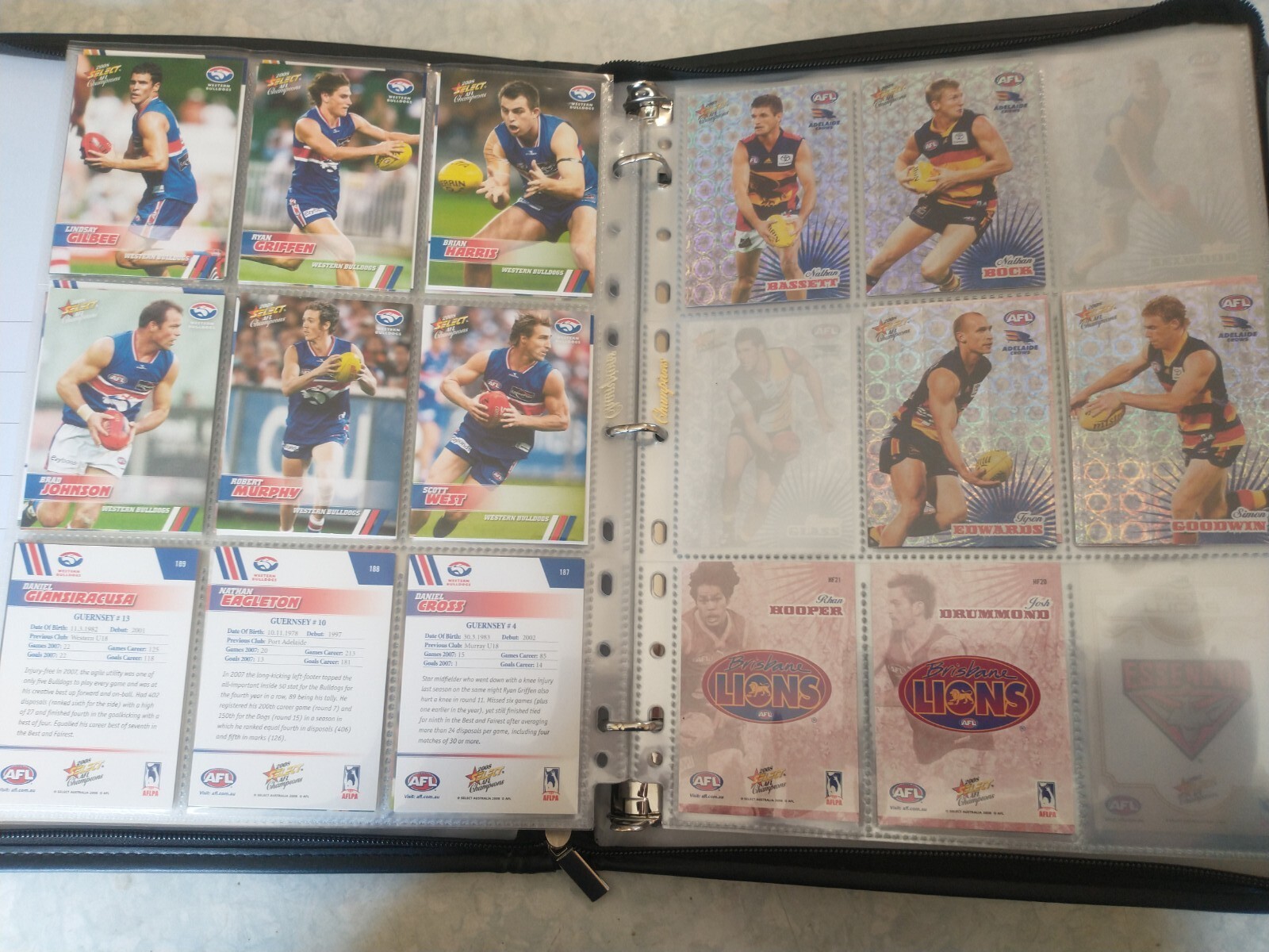 Select AFL Champions 2008 Album & Cards ( Full Base Set,Signatures ...