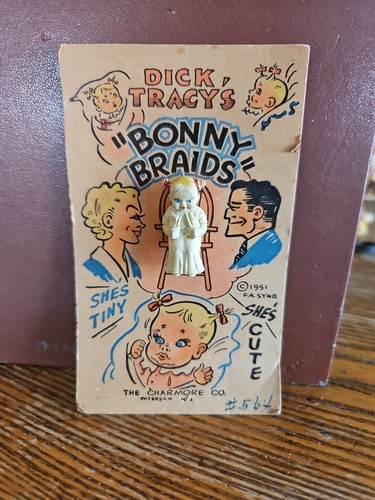 1951 Charmore Miniature Dick Tracy Bonnie Braids Doll on Card | eBay