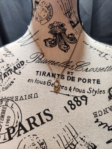 Vintage Van Doran Necklace Genuine Opal and Ruby Gold Tone | eBay