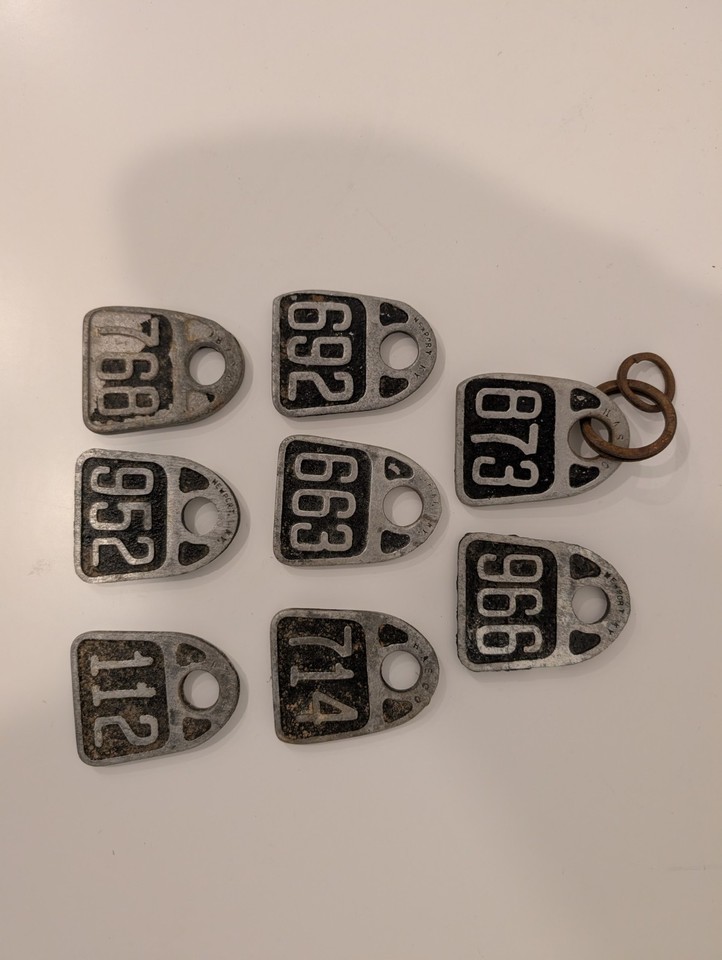 Hasco Vintage Double Sided Cast Aluminum Cow Tags (8) Total | eBay