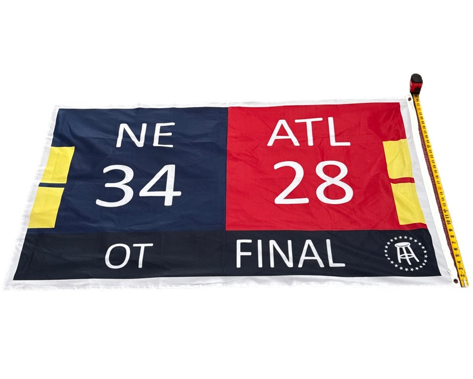 New England Patriot NFL Barstool Sports 2 Side 35”x61” Flag SB LI 51 ...