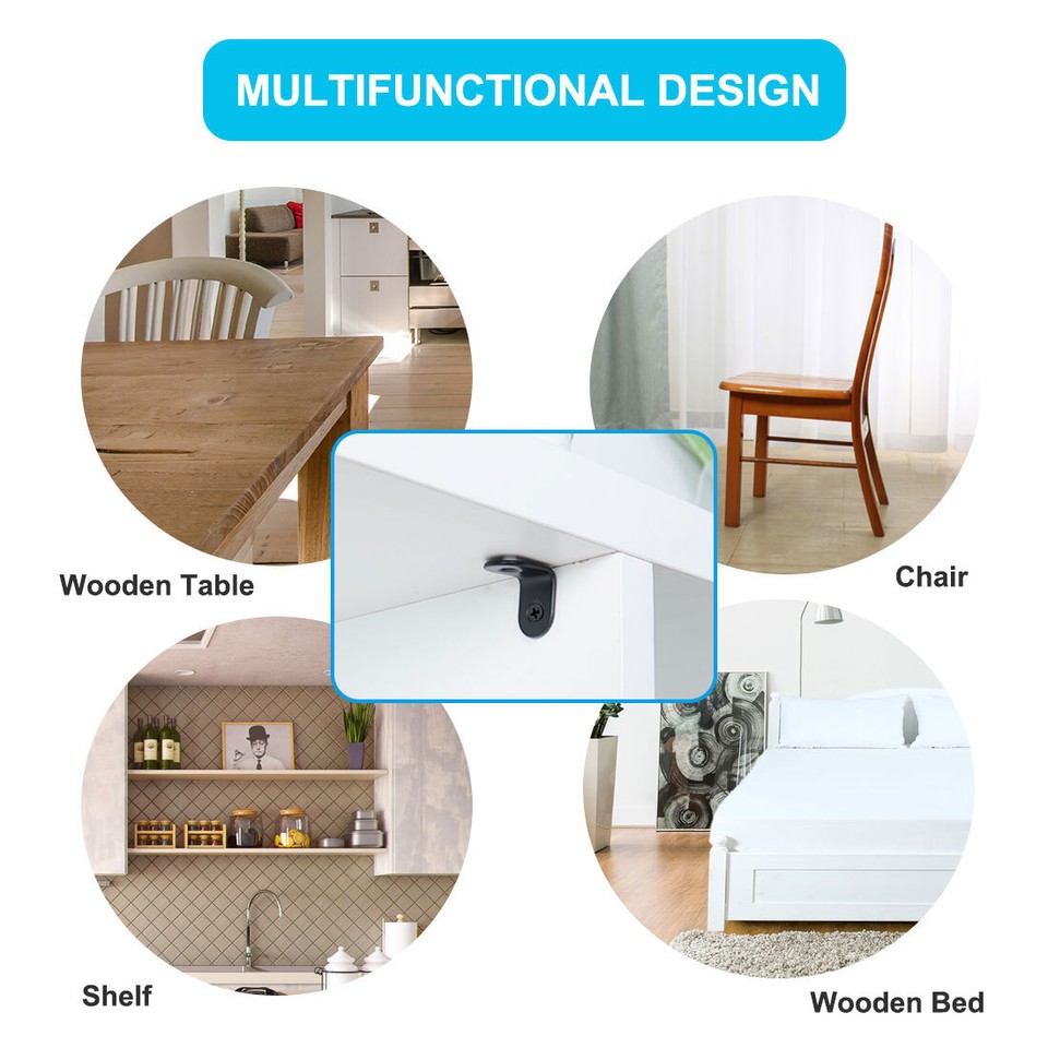 Angle Bracket L Shaped Stainless Steel Corner Braces Fastener Support w ...