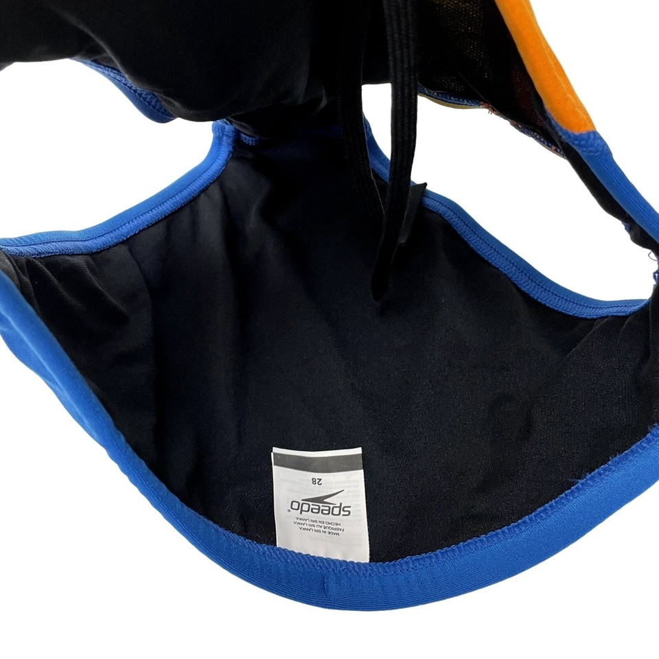 Vtg Speedo Blue Yellow Bikini Swim Suit Competition Swimming Racing ...