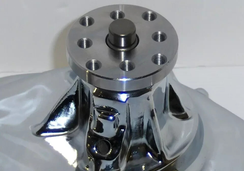 CHROME Big Block Chevy 396 402 427 454 496 Short Mechanical Aluminum ...