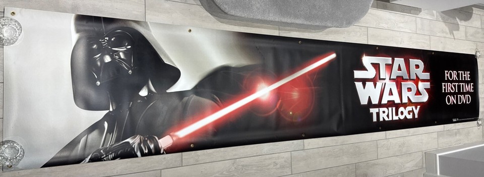 Star Wars Trilogy DVD Huge Vinyl Promotional Advertising Display Banner ...