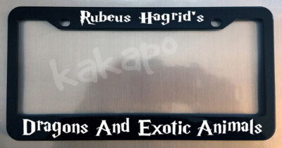 Rubeus Hagrid's Dragons.. Harry Potter Fans Black Metal License Plate ...