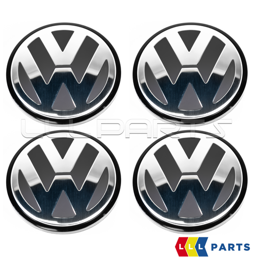NEW GENUINE VOLKSWAGEN ALLOY WHEEL CENTER HUB CAP LOGO 56MM SET 4 QTY ...