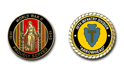 36th Infantry Division "Arrowhead" WWII Service Challenge Coin | eBay