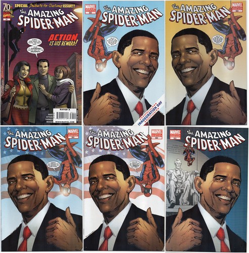 AMAZING SPIDER-MAN #583 st 2nd 3rd 4th 5th Printing Barack Obama ...