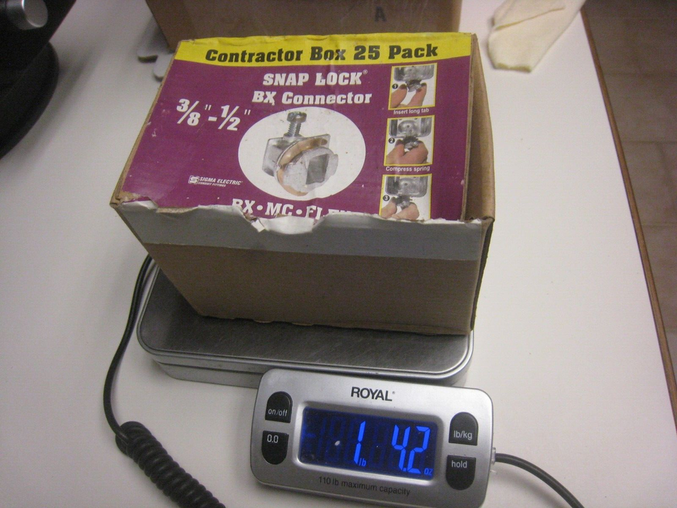 25 - SIGMA ELECTRIC BX Snap Lock Screw In Connectors 3/8"-1/2" C-560 | eBay