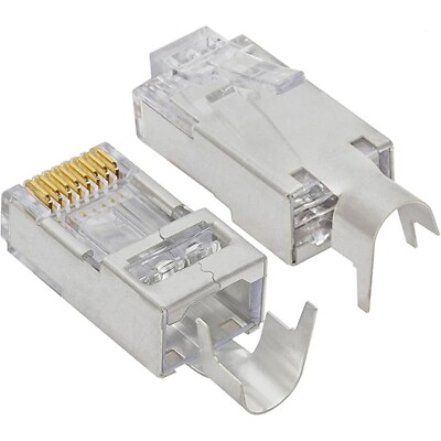 Platinum Tools 100023C EZ-RJ45 Shielded Cat5e/Cat6 Connectors 10-Pack ...