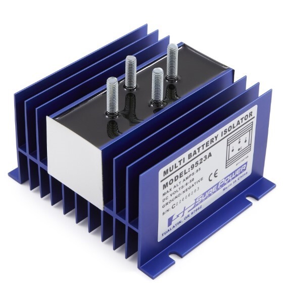 Premium OE Sure Power Battery Isolator 9523A 95 Amp (1 Input, 2 Battery ...