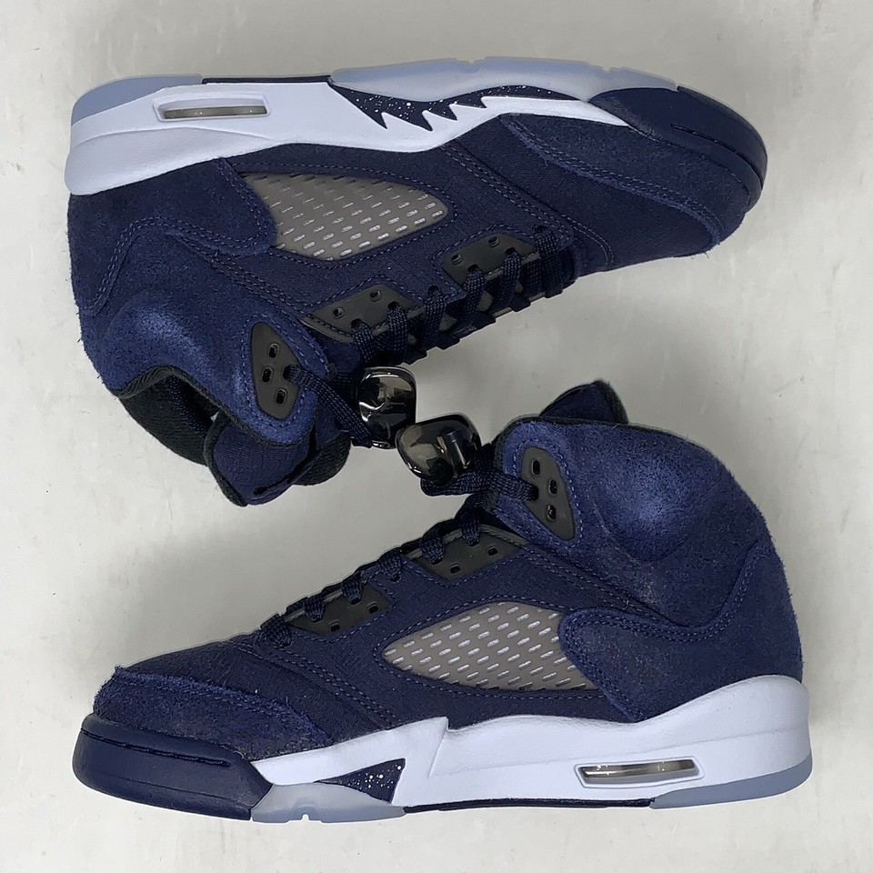 Air Jordan 5 'Georgetown' Midnight Navy Blue Sneakers, Size 5Y BNIB ...