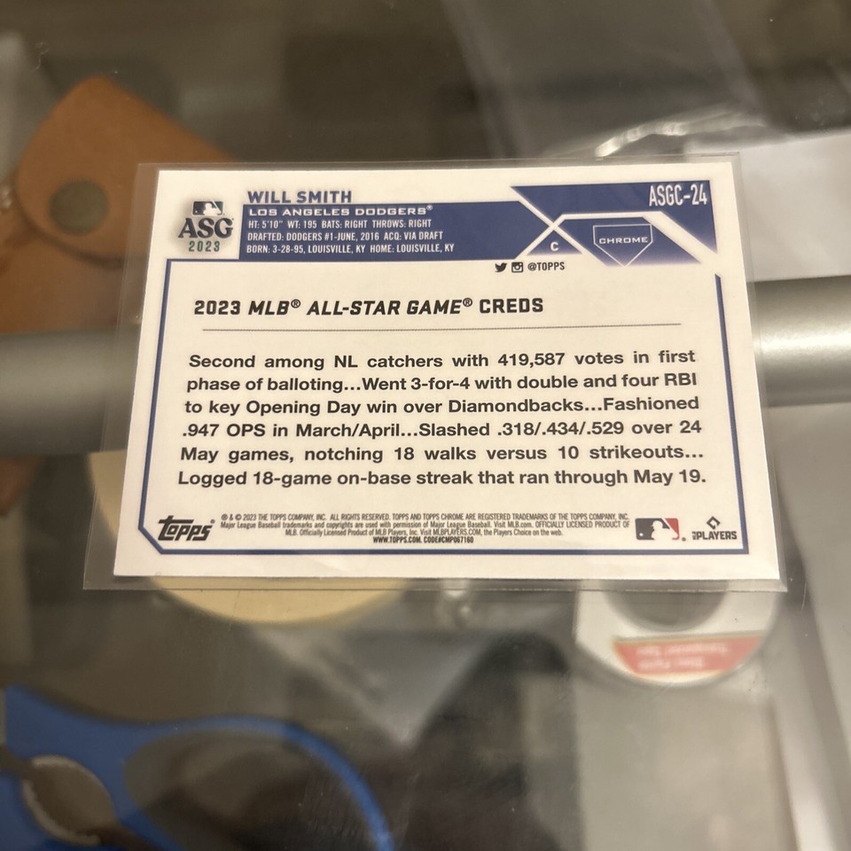 2023 Topps Chrome Update Will Smith All Star Game Refractor LA Dodgers ASGC-24 | eBay