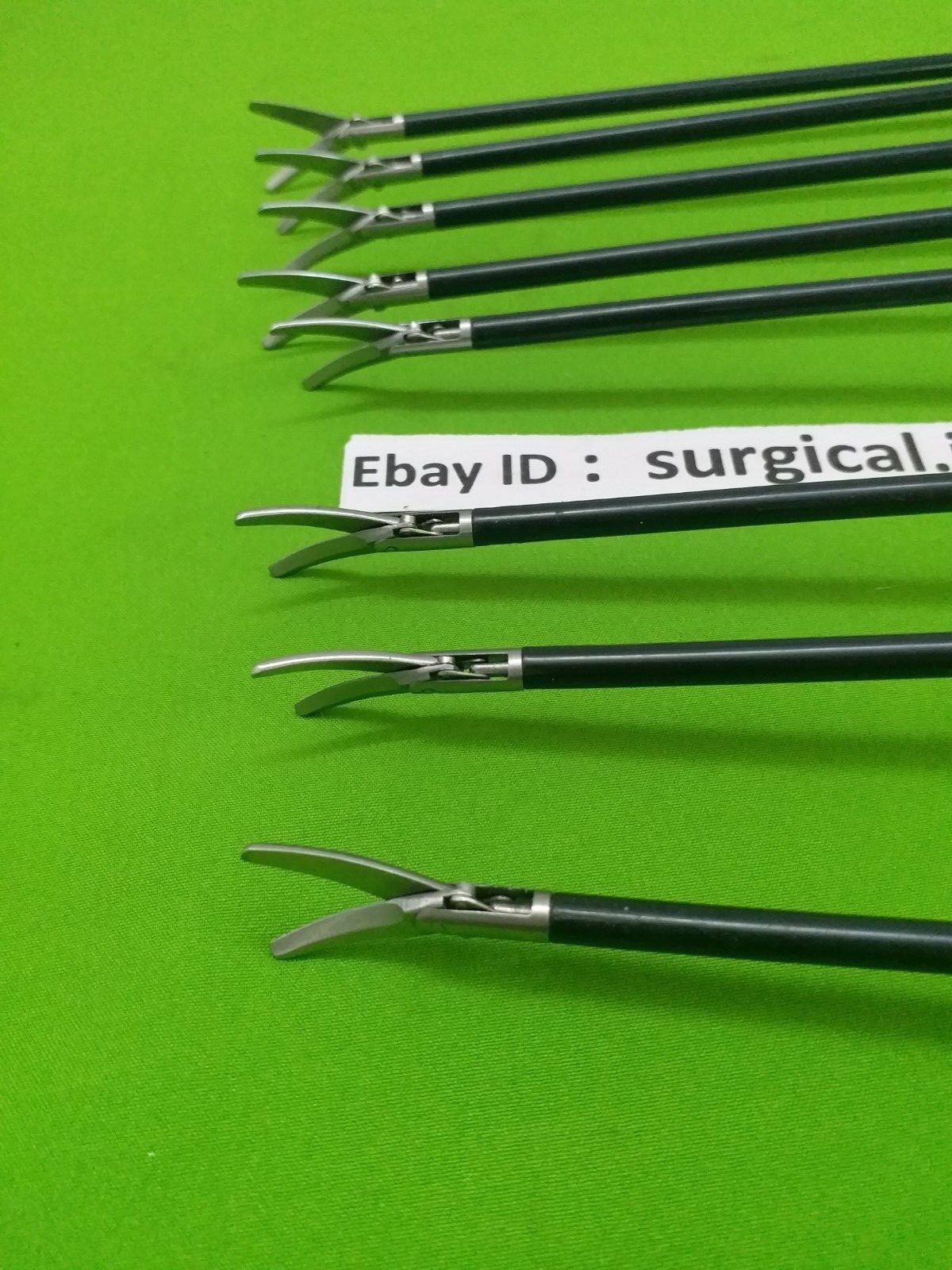 8pc Laparoscopic Curved Scissor 5mmx330mm Endoscopy Reusable Surgical ...