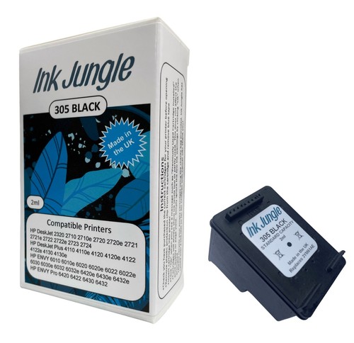 Refilled 305 Black Ink Cartridge For HP DeskJet 2722e Inkjet Printer ...