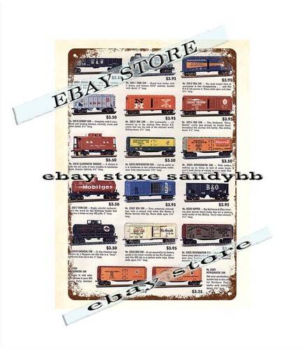 1958 Gilbert HO Railroad Train Sets Diesel railway hobby toy metal tin ...