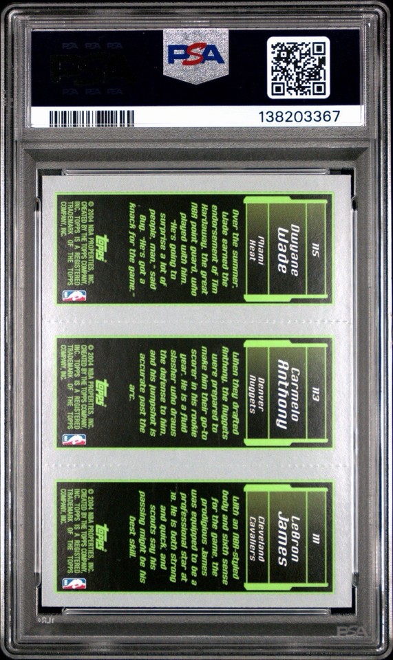 2003-04 Topps LeBron James Carmelo Anthony Dwayne Wade Rookie Matrix RC ...