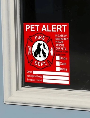 SAVE ME Pet Alert Window Sticker! In Case of Emergency Rescue Our DOG ...
