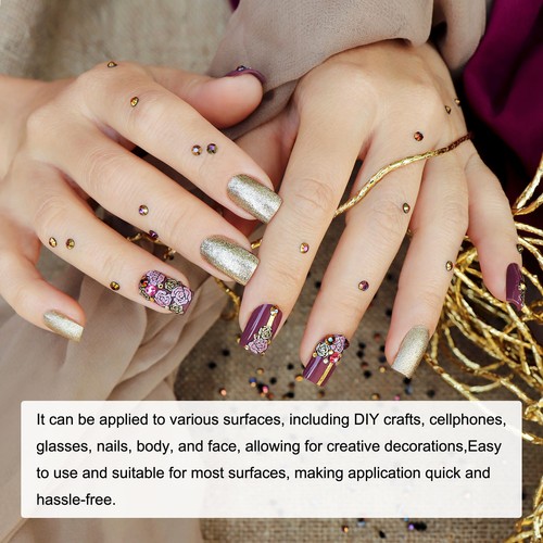 3584 Pcs 8 Sheets Green Rhinestone Stickers 3/4/5/6 mm Self Adhesive ...