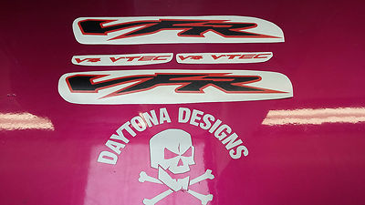 VFR V4 VTEC BLACK & RED CUSTOM PAIR GRAPHICS DECALS STICKERS | eBay UK