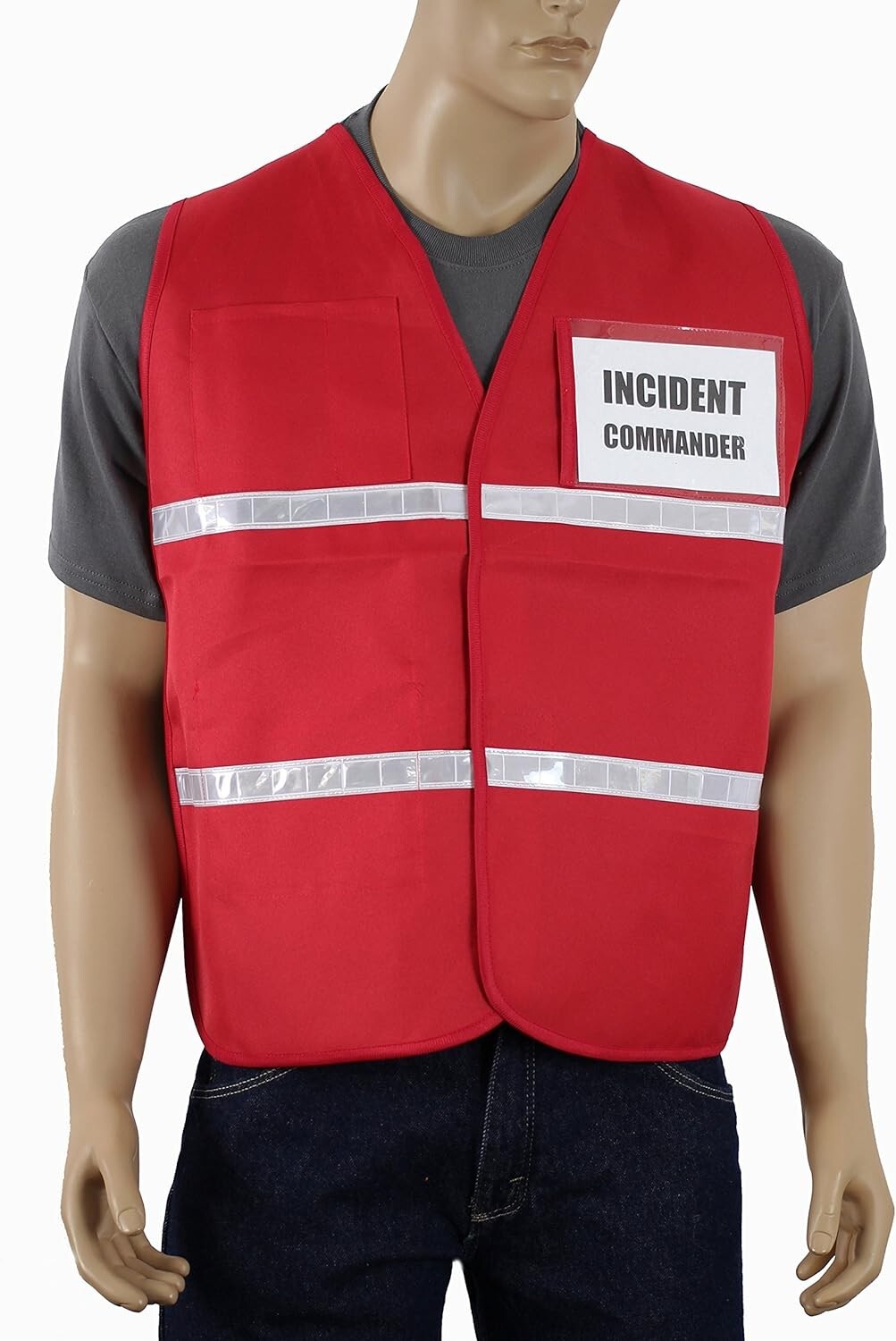 Red Incident Command Vests w/ Reflective Stripes - Size 3X/4X | eBay