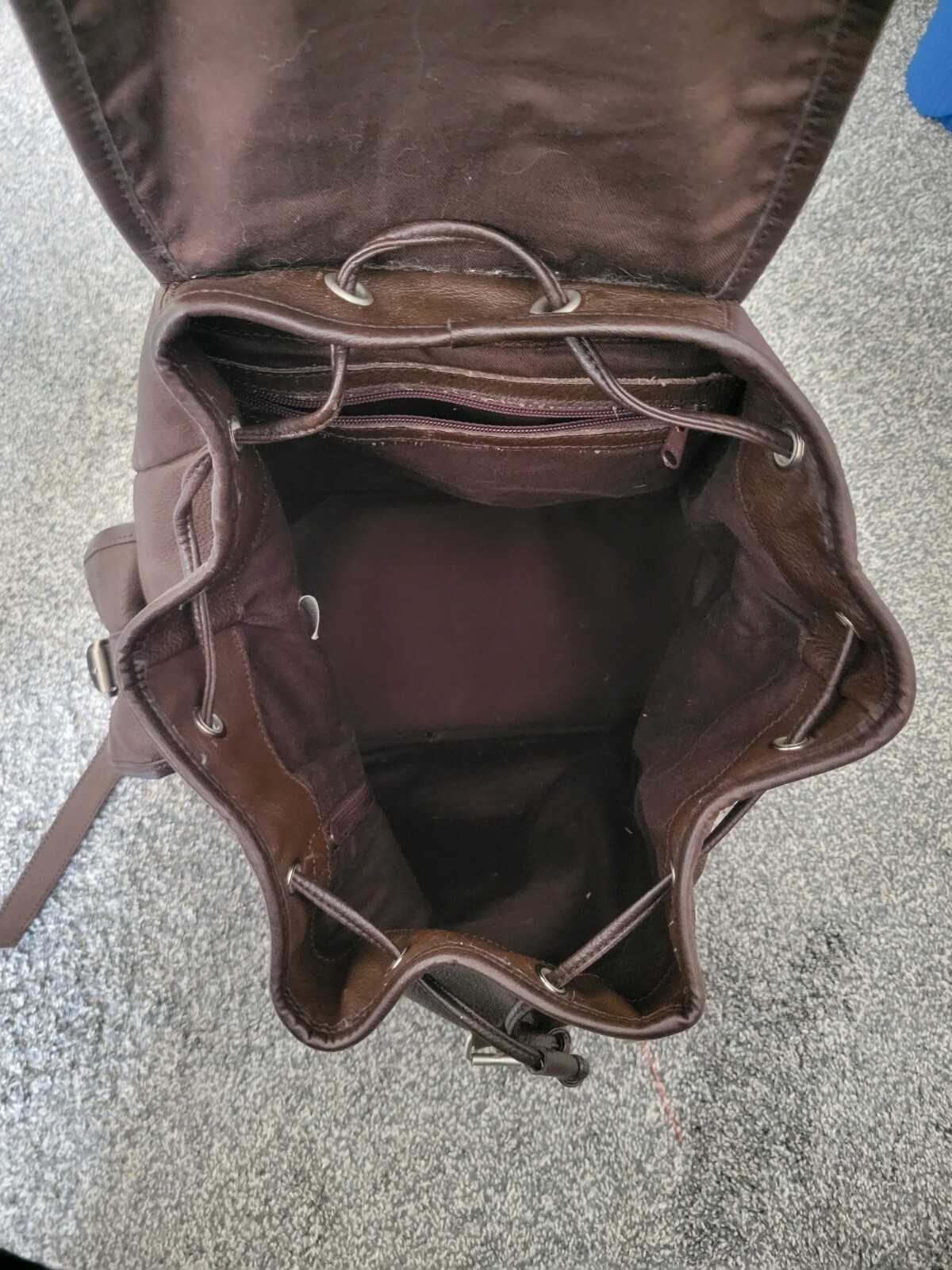Genuine Leather Unisex Backpack Shoulder Vintage Bucket Brown Bag | eBay