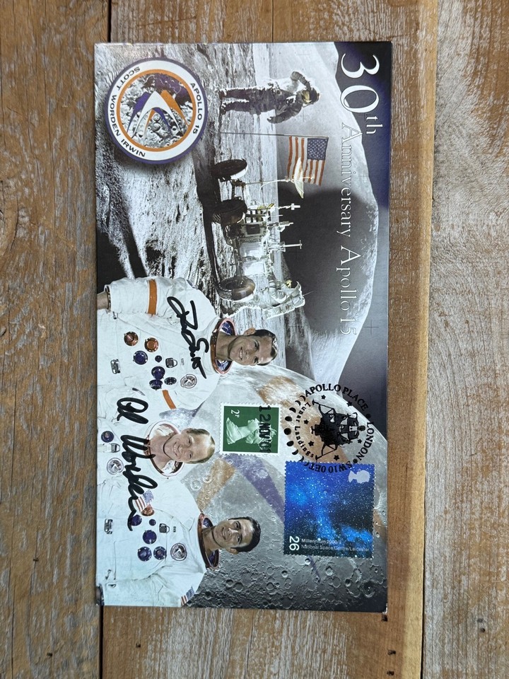 Apollo 15 Crew Autographed Signed Envelope Dave Scott Al Worden NASA | eBay