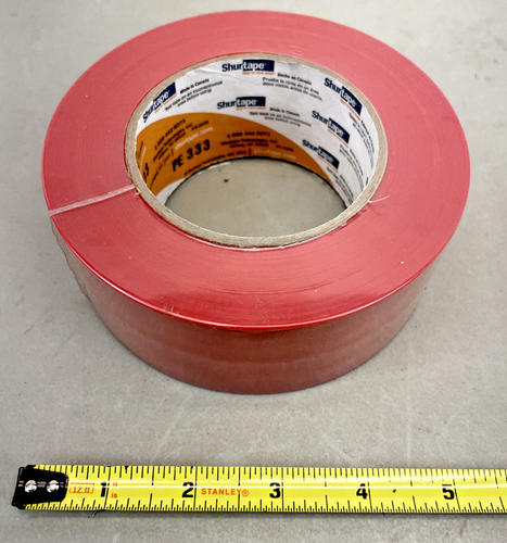 Shurtape PE 333 Red Stucco Plaster Tape, Smooth Edge, 2 in x 60 yd ...