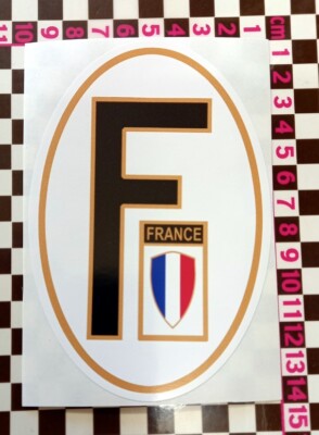 Retro Vintage France F Sticker -2CV Renault 4 5 Citroen Ami Dyane HY ...
