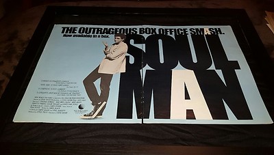 Soul Man Rare Original VHS Promo Poster Ad Framed! | eBay