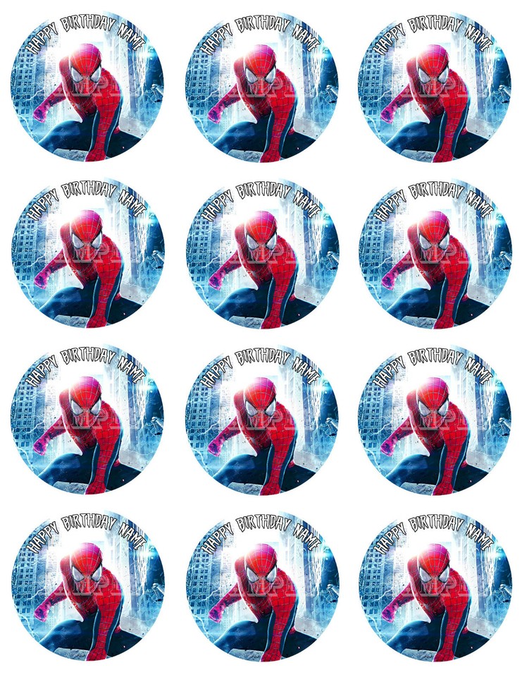 SPIDERMAN Edible Cake topper image party decoration | eBay